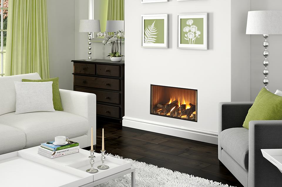 Balanced flue gas fire – Infinity - Limegreen